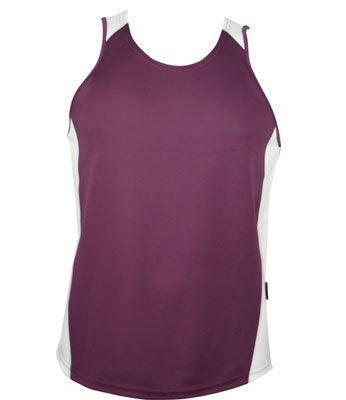 Mens Premier Singlet Maroon/White @ A$16.85