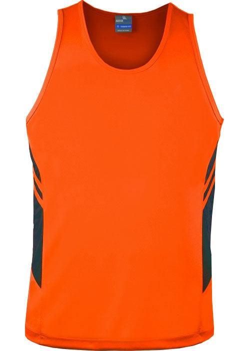 Mens Tasman Singlet Neon Orange/Slate @ A$18.95